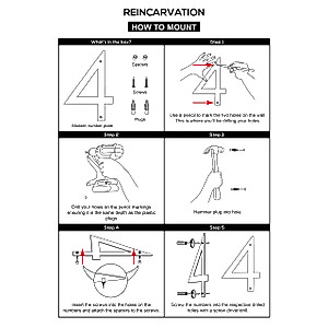 12 Inch Modern Floating House Numbers for Outside | Large Metal House Numbers for Outdoors | Black Coated Rust-Proof Home Address Numbers/Plaques | Metal Numbers