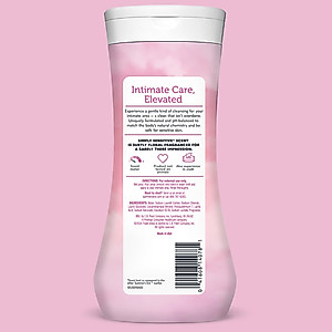 Summer's Eve Simply Sensitive Daily Gentle All Over Feminine Body Wash, Removes Odor, Feminine Wash pH Balanced, 15 fl oz