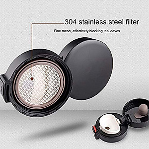 XXHH 380ML 304Food grade stainless steel linerThermos Coffee Mug Double Wall Stainless Steel Tumbler Vacuum Flask bottle thermo Tea mug Travel thermos mug Thermocup. (Black)