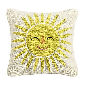 Peking Handicraft Sun Hook, 14x14 Throw Pillow