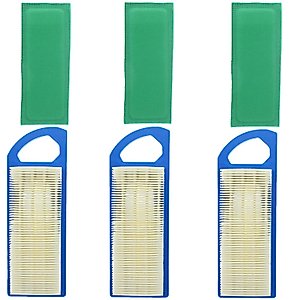 QAZAKY 3Pcs Filter Compatible with 697153 698083 795115 286H77-0121 31G777 31H777 31P677 OHV AVS Engine Lawn Mower Tractor Craftsman 33425 Sunbelt B1AF211 ENGINE_AIR_FILTER