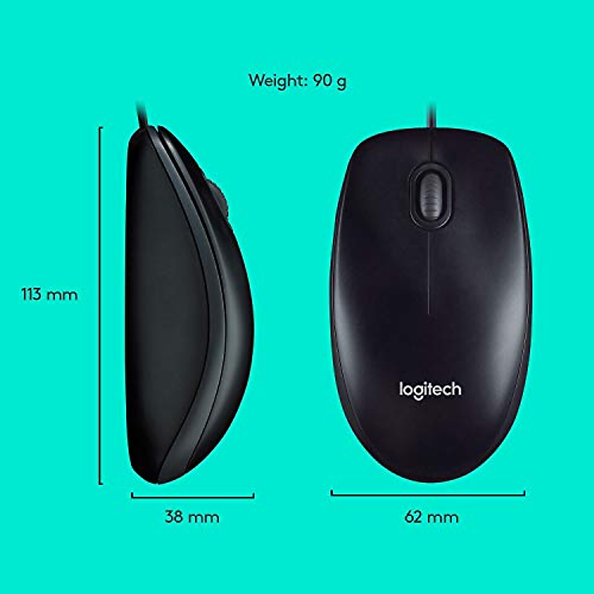 Logitech MK120 Wired USB Keyboard Mouse Desktop Combo