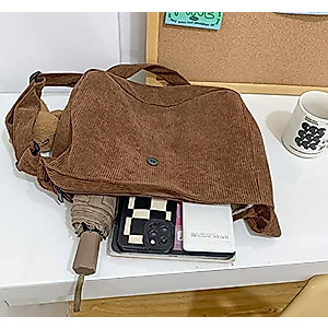 Corduroy Hobo Bag Women Large Satchel Bag Shoulder Bag Stylish Crossbody Bag College Bag Tote Handbag Cute Hobo Bag 2022
