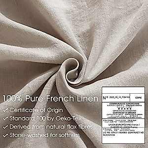 HYPREST 100% French Linen Body Pillow Cover, 20x54 Body Pillow Cover Cooling, Super Soft Breathable Moisture-Absorbing Stone Washed Flax Linen Pillowcase for Body Pillow, Envelope Design