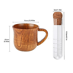 Wood Coffee Cup,Tea Filters,Handmade Tea Mugs,Wooden Drinking Cup for Tea, Beer,Water,Juice,Milk (8)