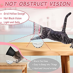 Cat Cone Collar Soft - Adjustable Cat Recovery Collar Kitten Lightweight Elizabethan Collar to Stop Licking Pet E Cone for Small Medium Cats After Surgery Prevent from Licking Wounds (Pink, S)