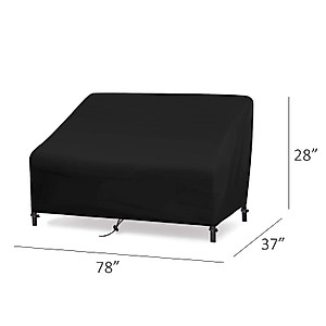 kefit Patio Sofa Covers 3-Seater, Outdoor Sofa Covers Waterproof, 78" L x 37" W x 28" H Patio Furniture Covers with Air Vent
