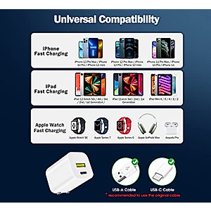 USB C Wall Charger Block,33W Dual Port Cube,Foldable Fast Charging Power Adapter Plug Compatible with Samsung S23 S22 Ultra iPad Pro 11/12.9 2021,iPad Mini 6,iPad Air 4 iPhone 14/13 Pro Max