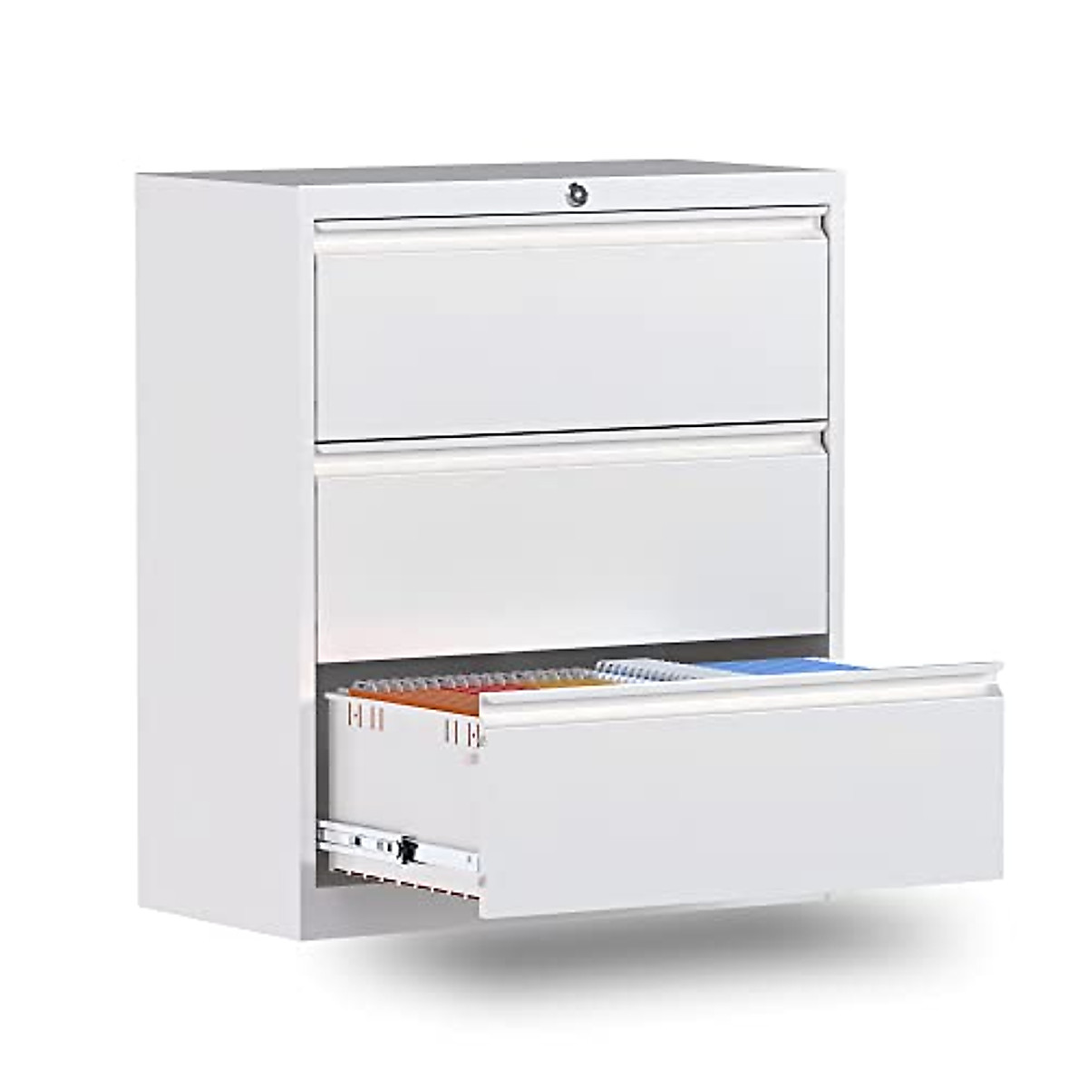SUXXAN Metal Lateral Filing Cabinet with 3 Drawer,Locking Home Office Steel Files Cabinet with Letter/Legal Size,Anti-tilt Structure,Assembly Required(15.86" D x 35.55" W x 40.86" H)