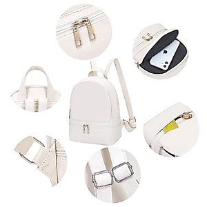 cute fashion mini pack bag Backpack for girls women (beige)