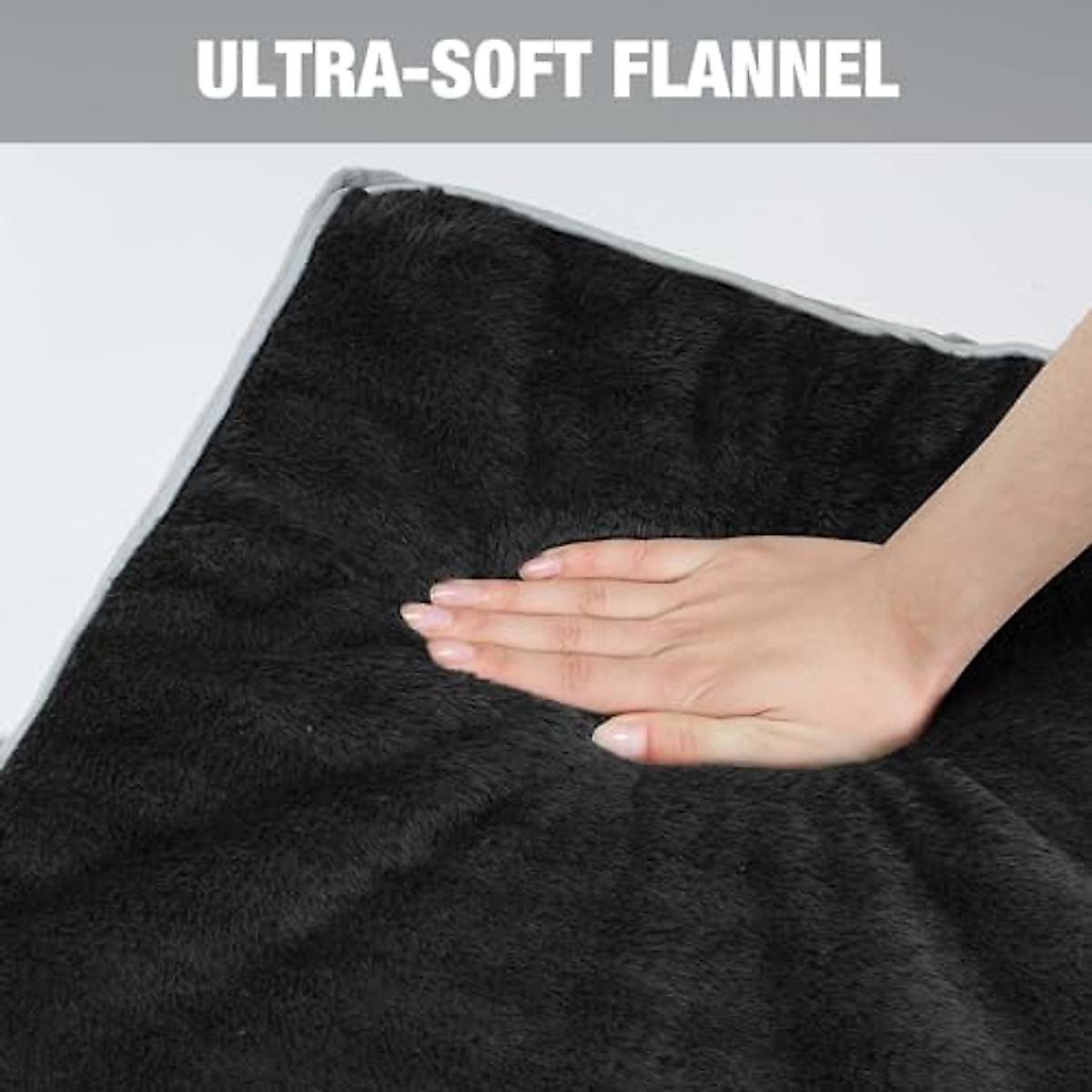 Veehoo Orthopedic Dog Bed for Medium Dogs - Medium Dog Bed with Washable Cover and Portable Handle, Dog Crate Bed Ped Bed Suitable for Dogs Up to 40lbs, Black