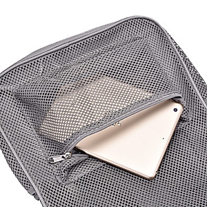 USPECLARE Heavy Duty Semi-Transparent Mesh Backpack，See Through College Student Backpack (Grey)