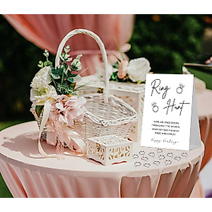 scodilo Bridal Shower Ring Game, The Ring Hunt Game for Bridal Shower-1 Sign and 30 Rings, Minimalist Bridal Shower Wedding Shower Games Favors for Guests, Engagement Rings Bridal Shower Decor-6