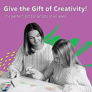 Artlicious Paint Brushes - Acrylic Paint Set and Detail Paint Brushes for Kids - Use with Craft, Watercolor, Oil, Gouache Paints, Face Art, Washable Paints, Miniature Detailing and Rock Painting