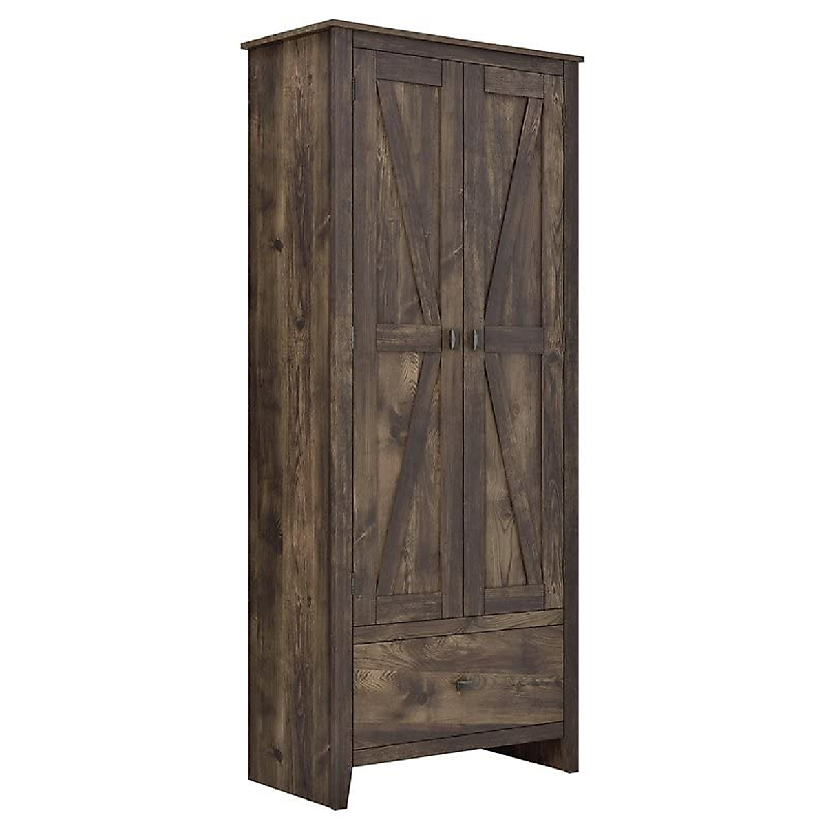Ameriwood Home Farmington Wide Storage Cabinet, 30", Rustic