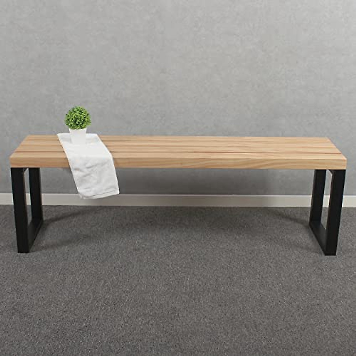 Outdoor Solid Wood Bench - 55 Inch Patio & Garden Seating