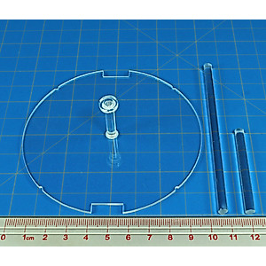 LITKO Notched Circular Tank Flight Stand Kit| Compatible with Star Wars: Legion | 100mm (1.5mm Clear Acrylic)