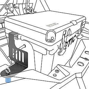 WeiSen Cooler Mounting Brackets Compatible with Polaris RZR w/RTIC 20 Quart Cooler, Come with 2 Tie Down Anchors