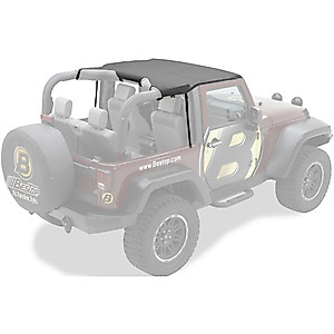 Bestop 52586-35 Black Diamond Header-style Bikini Top for 2010-2018 Wrangler JK 2-Door
