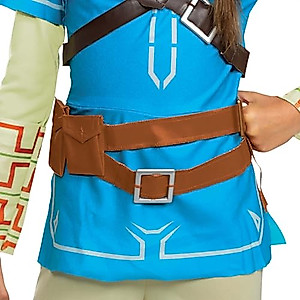 Link Breath Of The Wild Deluxe Costume, Blue, Large (10-12)
