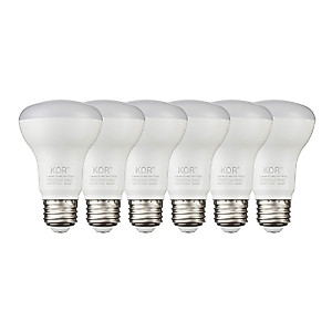 KOR (6 Pack) 7W LED R20 Reflector Light Bulb (50W Equivalent), Dimmable, 550 Lumens, UL & Energy Star, Standard E26 Base, BR20 LED Flood Light Bulbs for Recessed Can Use (2700K (Warm White))