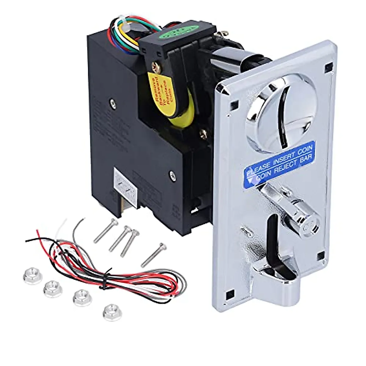 Compare and Choose Electronic Coin Acceptor with Three Sets of Anti Fishing Electric Eye Counting Devices, Convenient and Correct for Arcade Game Vending Machine (Silver Gray)