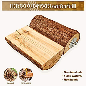 4 Pack Parrot Cage Perch Natural Wooden Perch Toys Bird Cage Toys Accessories for Small or Medium Conure,Parakeet,Budgie,Finches,Amazon Parrot（Style-1）