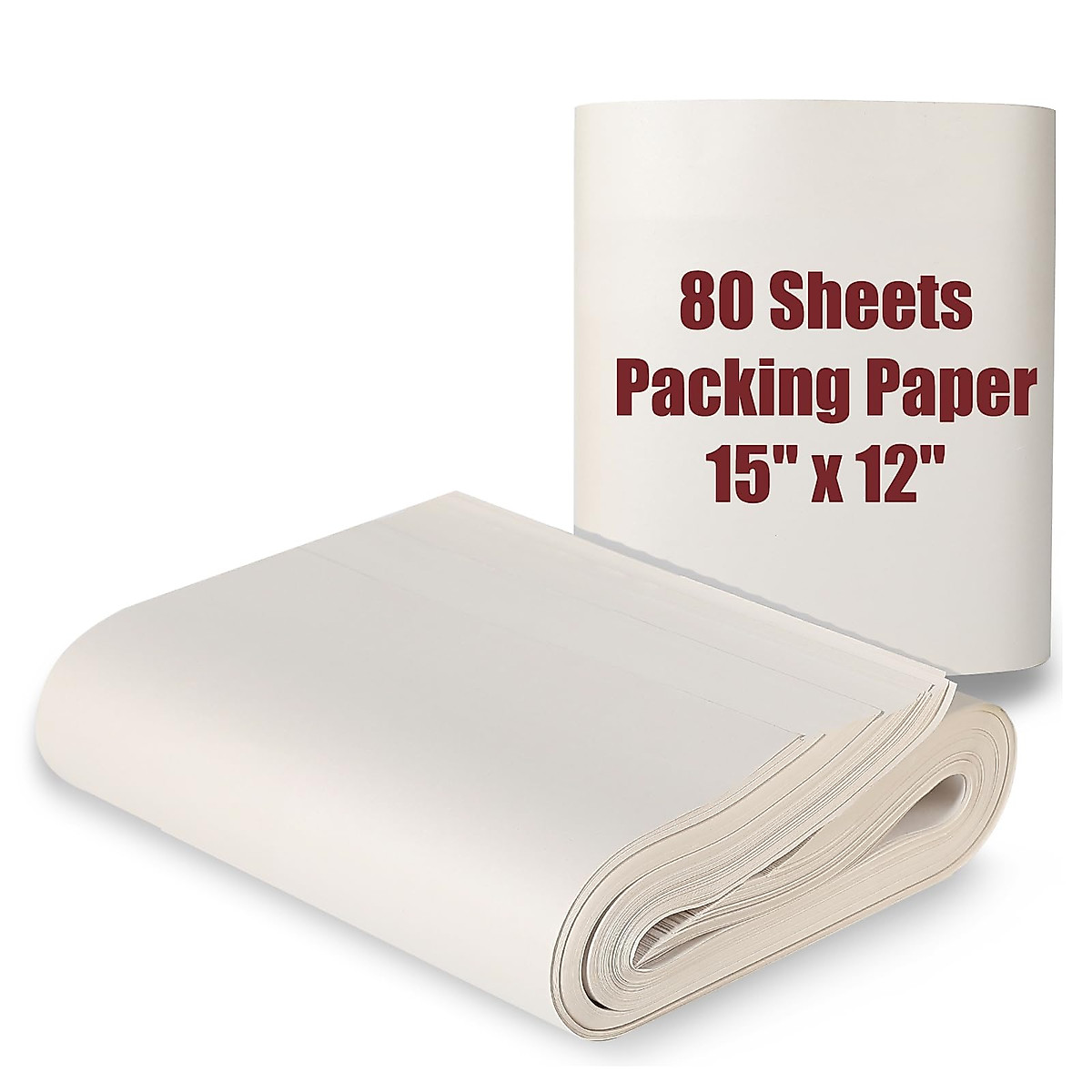 15" x 12" Packing Paper Sheets for Moving Supplies, Newsprint Paper for Moving Boxes, Wrapping Paper for Moving, Shipping, Packaging, Small Packing Box, Dishes Glasses Box Mailers 0.88 lbs, 80 Sheets