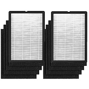 Bibolic HEPA 9000 Replacement Filter Kit Fit for VEVA ProHEPA 9000 Air Purifier, Include 2 True HEPA Replacement Filters & 8 Activated Carbon Pre-Filters