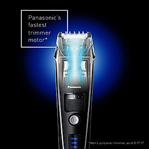 Panasonic Men's Precision Power Beard, Mustache and Hair Trimmer, Cordless Precision Power, Hair Clipper with Comb Attachment and 19 Adjustable Settings, Washable, BROAGE Cleaning Brush