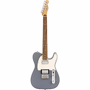 Fender Player Telecaster HH Electric Guitar, with 2-Year Warranty, Silver, Pau Ferro Fingerboard
