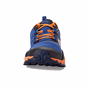 Saucony Peregrine 12 Shield Sneaker, Navy/Orange, 5 US Unisex Big Kid