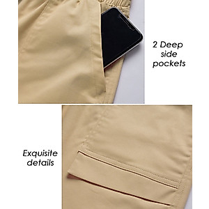 XinYangNi Womens Elastic Waist Drawstring Comfy Cotton Loose Fit Bermuda Multi Pockets Wid Leg Shorts Army Green US 2XL