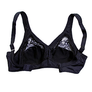 frugue Wireless Comfort Sleep Plus Size Bra Black US 40 C