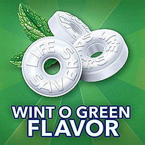 Life Savers Hard Candy Breath Mints & Refreshing Taste | Flavored Individually Wrapped LifeSaver (Wint-O-Green - 2 Bags Wintergreen)