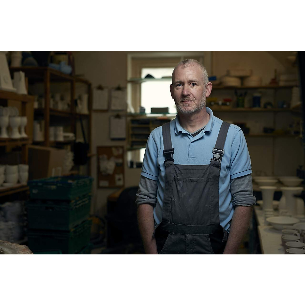 Castle Arch Pottery Wine Jug Thrown by Hand in Ireland. Original 600ml Volume- 8 Inches Height with Celtic Spiral Symbol(Blue)