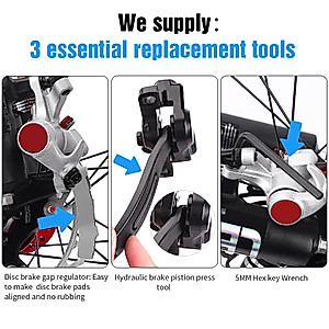 4 Pairs Bike Brake Pads, Bicycle Disc Brake Pads Compatible for SRAM Avid Ball Bearing 5 Mechanical BB5 MTB Brake Pads, Compatible for Merida Duke for Mountain Bike Ebike (with 3 Installation Tools)