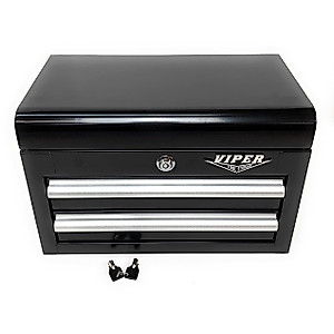 Viper Tool Storage V218MCBL 18" 2-Drawer Mini Chest, Black
