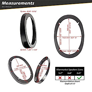 Scosche SS69 Universal 1.25" Angled 6 x 9" Speaker Spacer (1 Pair)