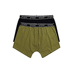 JP 1880 Menswear Big & Tall Plus Size L-8XL 2 Pack of Boxer Shorts FLEXNAMIC® bottles green XXX-Large 813565642
