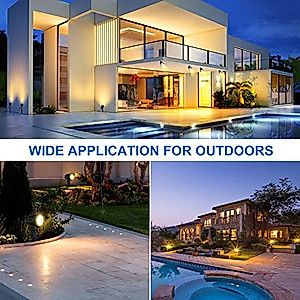 MEIKEE 15W LED Landscape Lights IP66 Waterproof Wall Lights 2-in-1 Outdoor Low Voltage Spotlight Warm White Garden Pathway Lights for Yard Walkway Patio (Matte Black, 1 Pack)