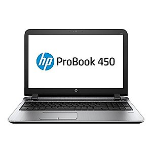 HP ProBook 450 G3 15.6" Business Ultrabook: Intel Core i5-6200U | 500GB | 8GB DDR3 | (1920x1080) FHD | DVD - Windows 10 Pro (Renewed)