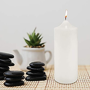 Super Z Outlet 3" x 9" Unscented White Pillar Candle for Weddings, Home Decoration, Spa, Relaxation, Smokeless Cotton Wick. (1 Candle)