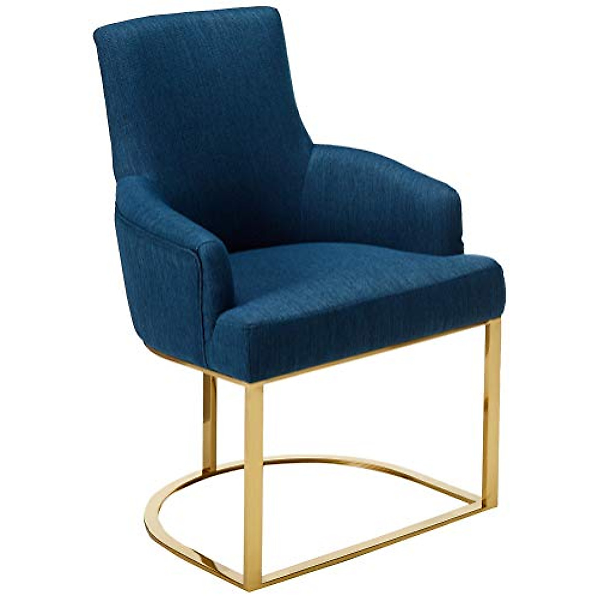 Christopher Knight Home Eric MacMillan Modern Glam Fabric Chair, Navy Blue