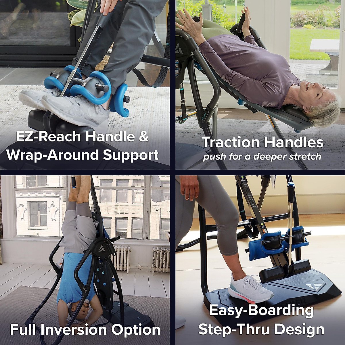 Teeter FitSpine LX9 Inversion Table, Deluxe Easy-to-Reach Ankle Lock, Back Pain Relief Kit, FDA-Registered (LX9 - Black)