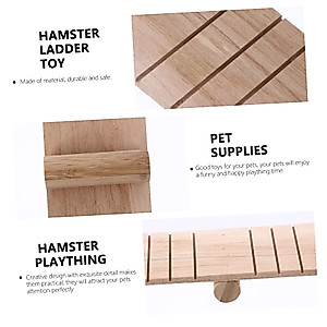 FRCOLOR 2pcs Pet Teething Products Small Animals Ladder Bird Hamster Cage Toys Rat Hideout Toy Climbing Toys Small Animal Toys Guinea Pig Chewing Rat Bridge Wooden Teething Supplies