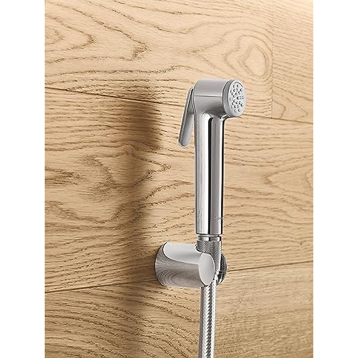 GROHE Vitalio Trigger Spray 30 - Wall Holder Set with Trigger Control Hand Shower (Hand Shower 36mm, TwistFree Shower Hose 1.25m, Wall Shower Holder 40mm), High Pressure Min. 1.0 Bar, Chrome, 26175001