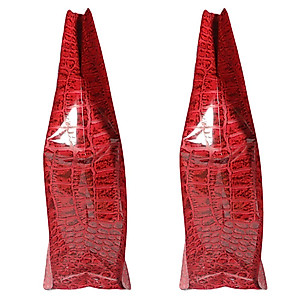 Different Colored & Print 25Pcs Heavy-Duty Aluminum Flat Bottom Stand-Up Bags w/Valve (8oz, Red Pattern)