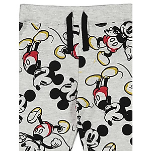 Disney Mickey Mouse Infant Baby Boys 2 Pack Drawstring Pants Black and Grey 18 Months