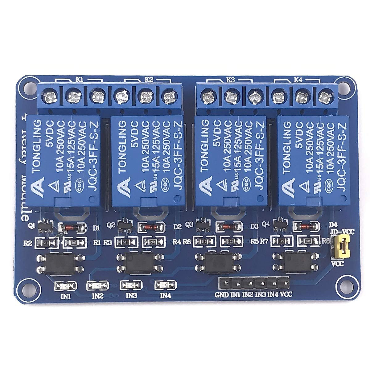 Huayao 2pcs 4 Channel DC 5V Relay Module with Optocoupler for UNO R3 MEGA 2560 1280 DSP ARM PIC AVR STM32 Raspberry Pi